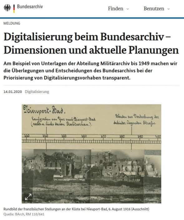 Digitalisierung beim Bundesarchiv, Abt. Militärarchiv • Verein für ...