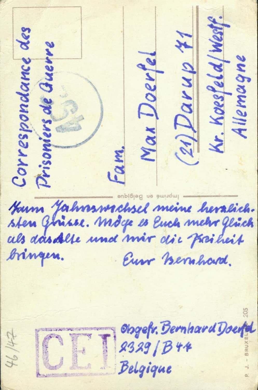 Neujahrsgruß aus der Kriegsgefangenschaft • Verein für ...